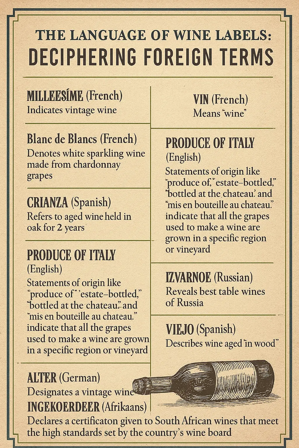 The Language of Wine Labels: Deciphering Foreign Terms